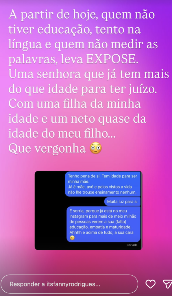 Fanny Rodrigues expõe ataque cruel ao filho: “tolerância zero...”